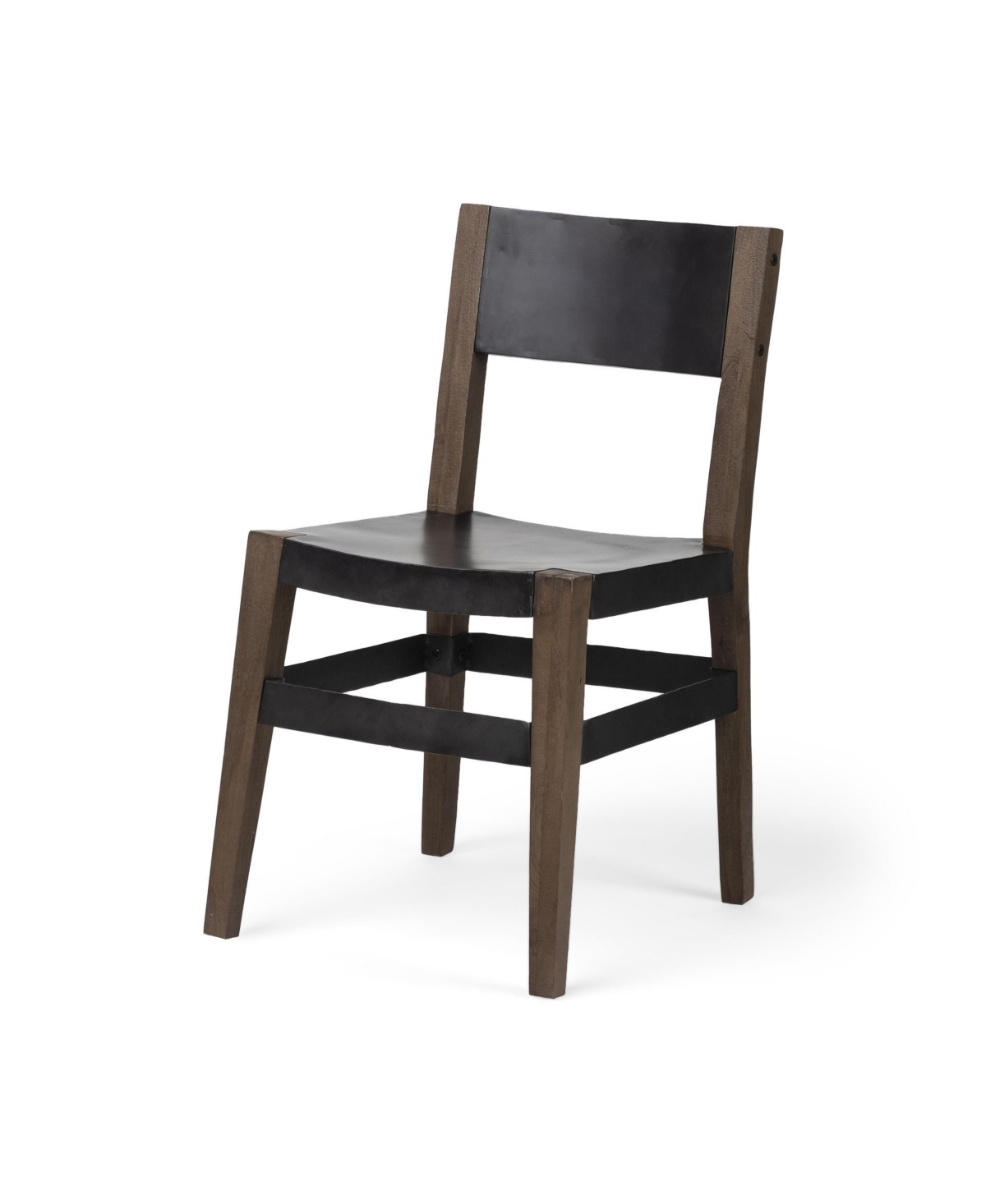 Click here for Metal and Wood Open Back Dining Chair for Industri... prices
