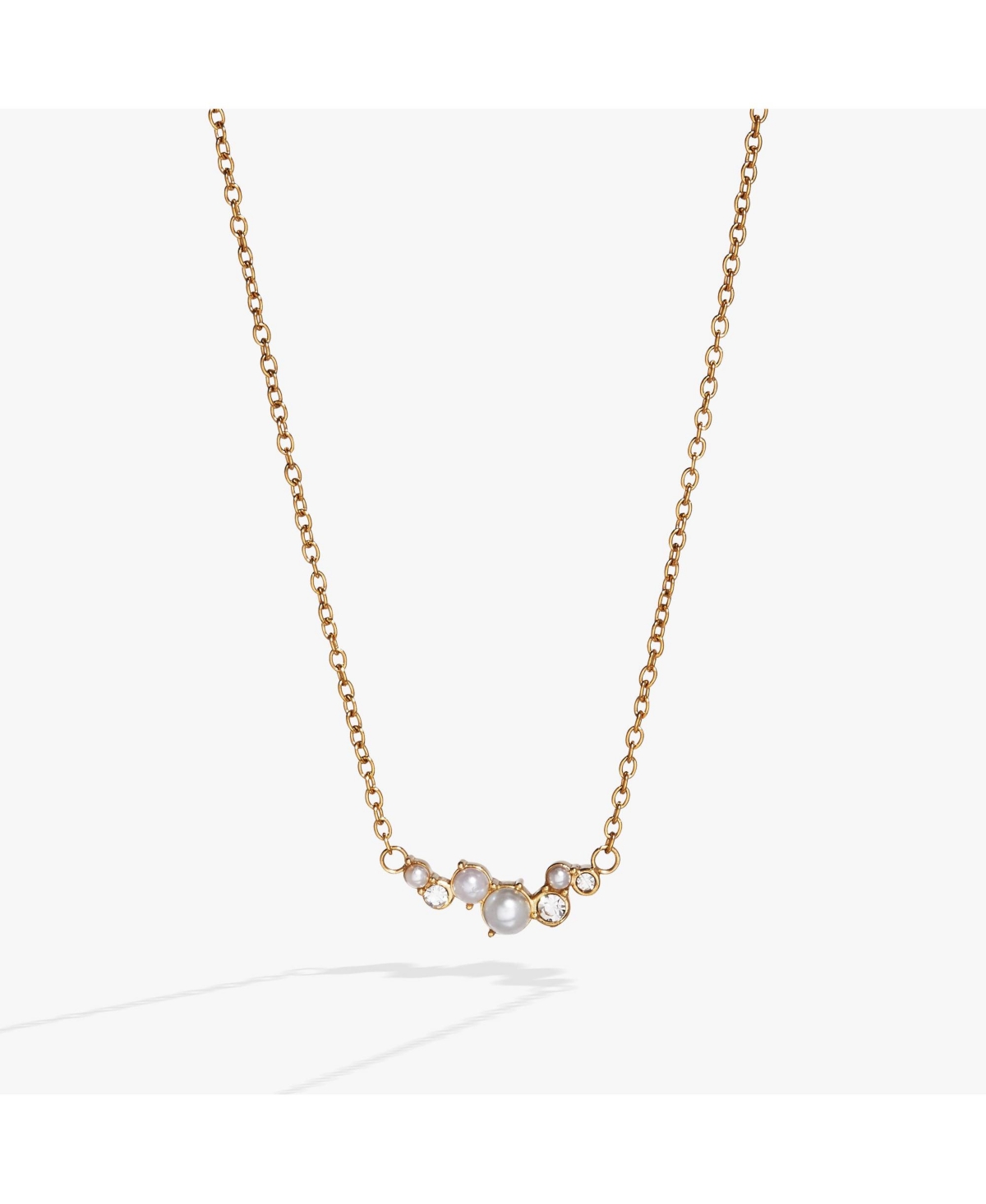 Click here for Pearl Crystal Pendant Necklace Necklace - Gold prices