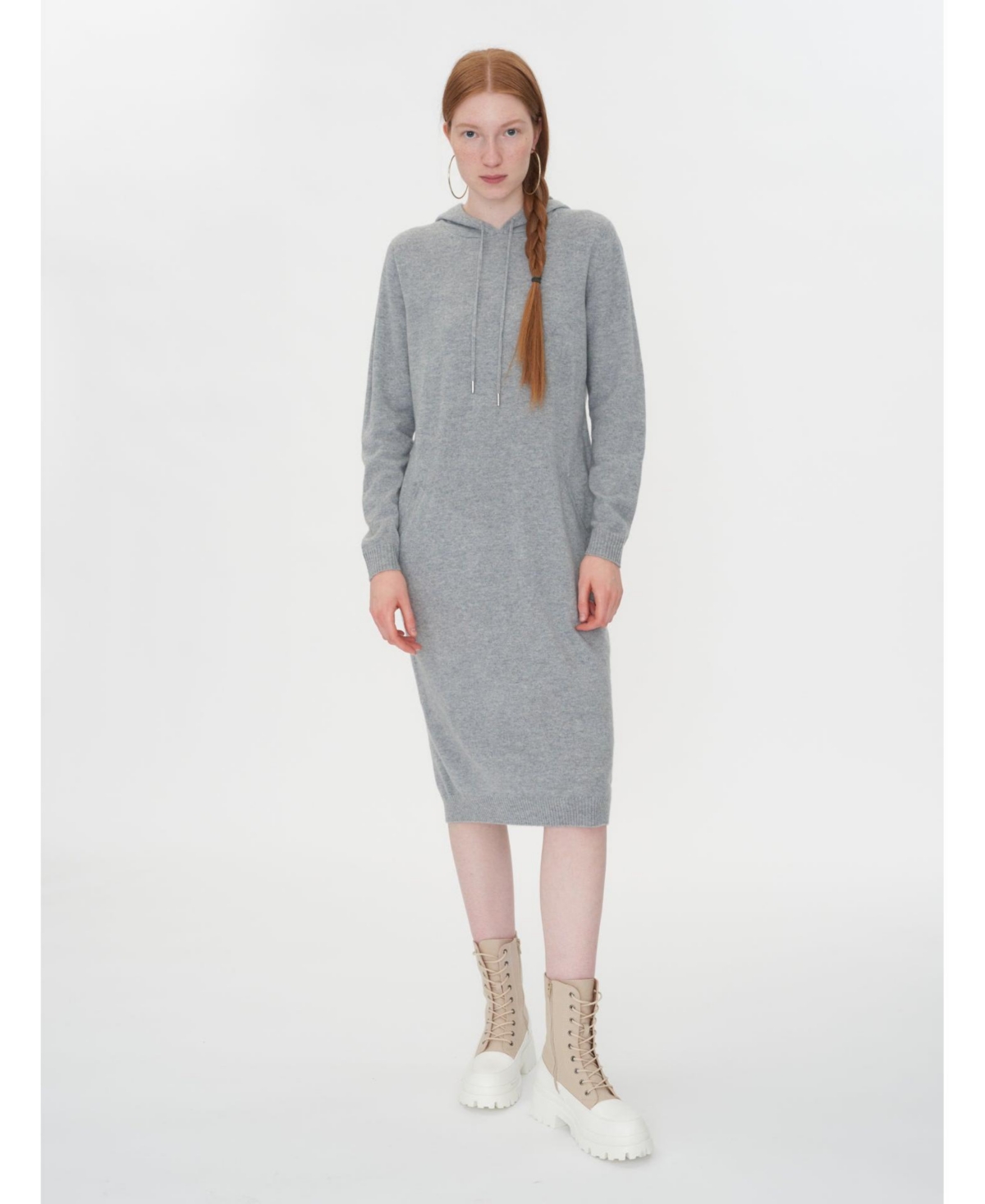 Click here for Gobi Cashmere Womens Hooded Cashmere Midi Dress -... prices