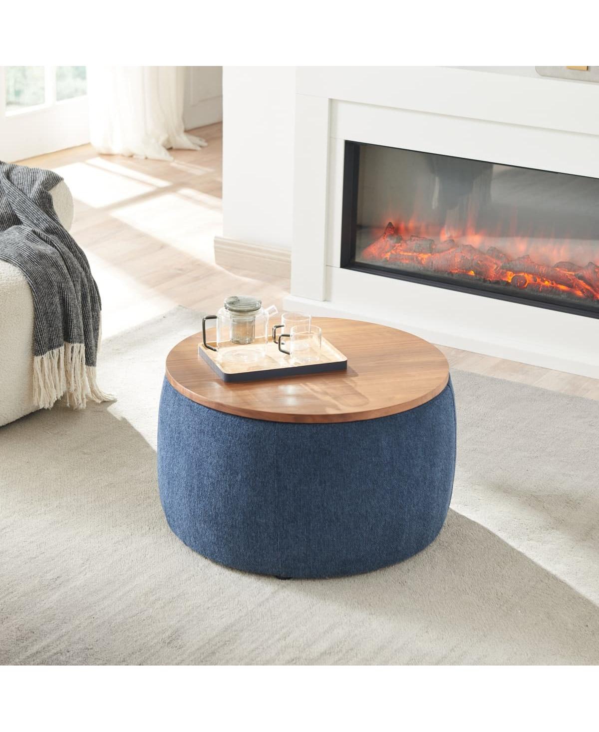 Click here for Round Upholstered Storage Ottoman with Removable T... prices