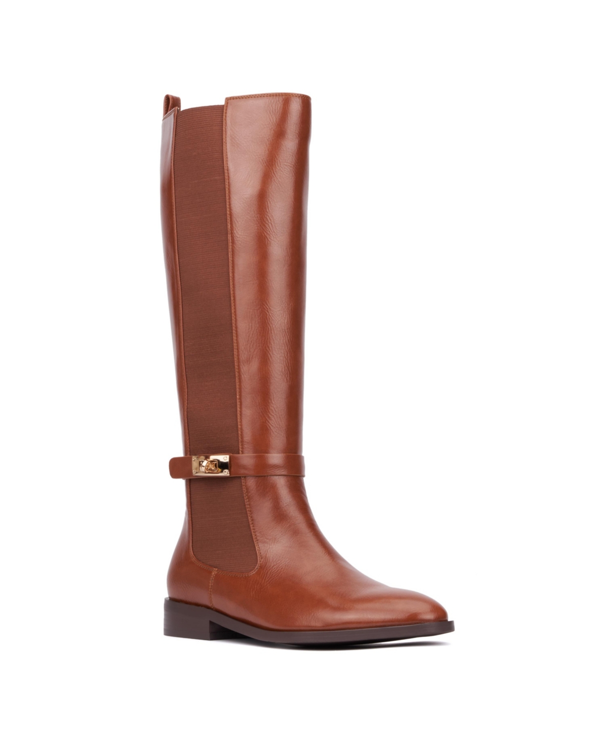 Click here for Womens Reilly Ankle Strap Tall Boot - Cognac prices