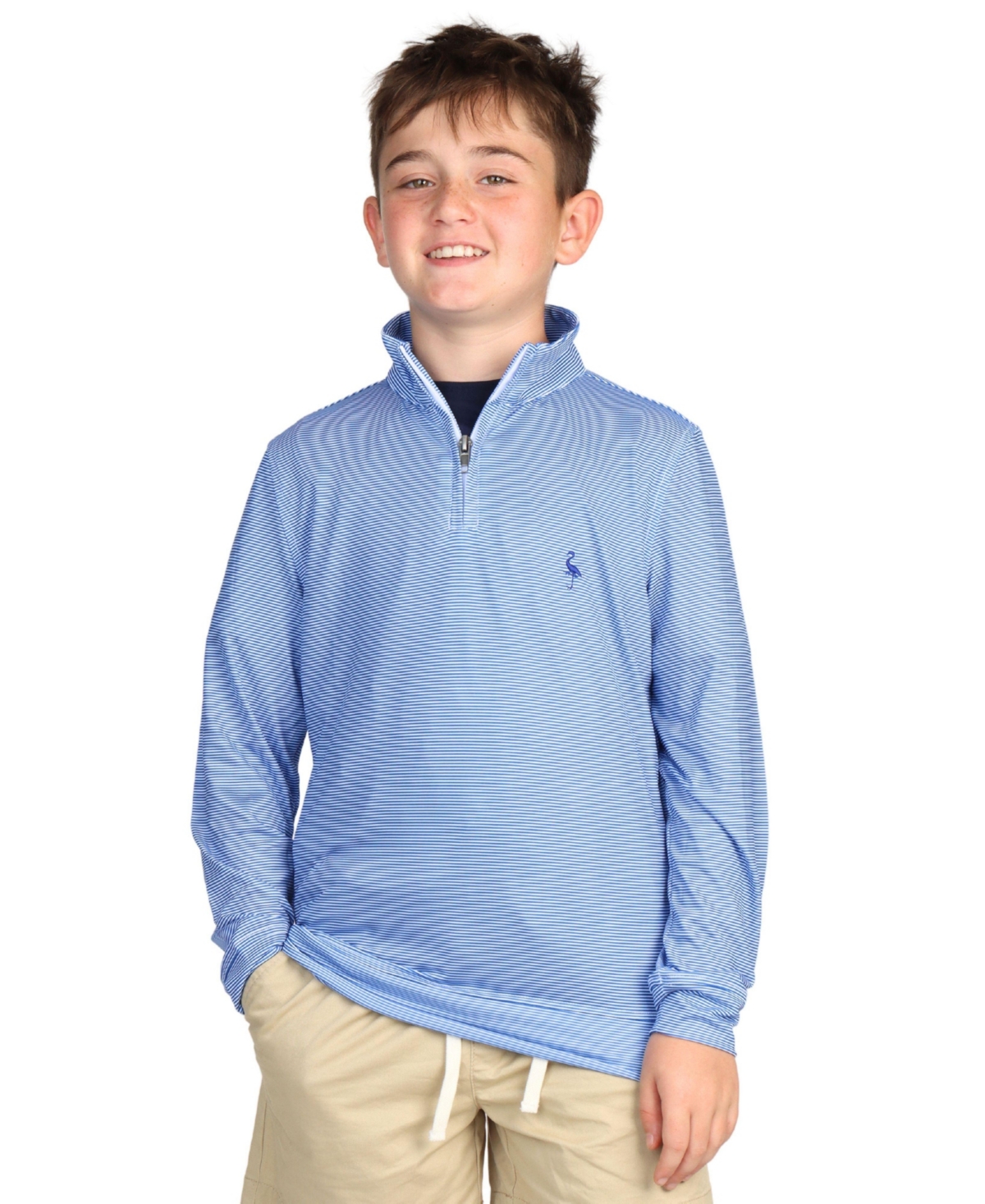 Click here for Tailorbyrd Boys Stripe Printed Performance Quarter... prices