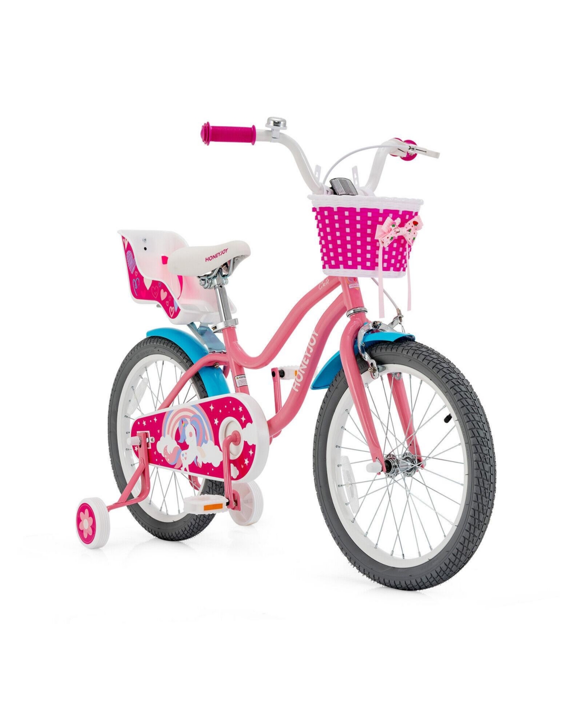 Click here for Kids Bicycle with Training Wheels and Basket for B... prices