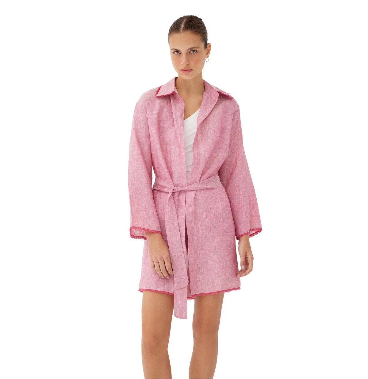 Click here for Labeca London Women Blake Short Linen Mini Kaftan... prices