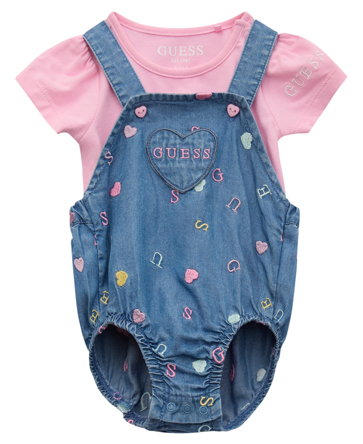 Click here for Guess Baby Girls 2-Piece Short Sleeve Bodysuit and... prices