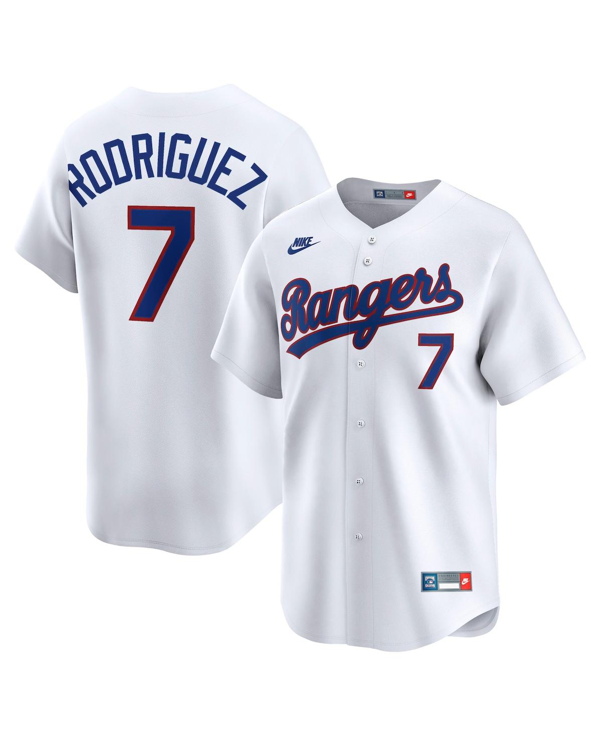 Click here for Nike Mens Ivan Rodriguez White Texas Rangers Throw... prices