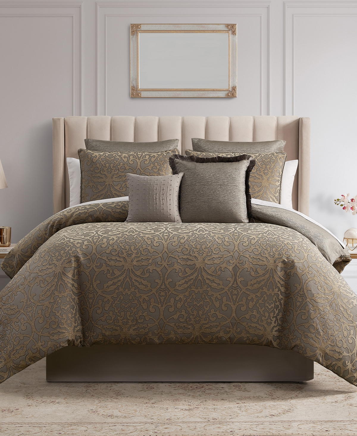 Click here for Waterford Clancy Jacquard 8-Pc. Comforter Set  Kin... prices