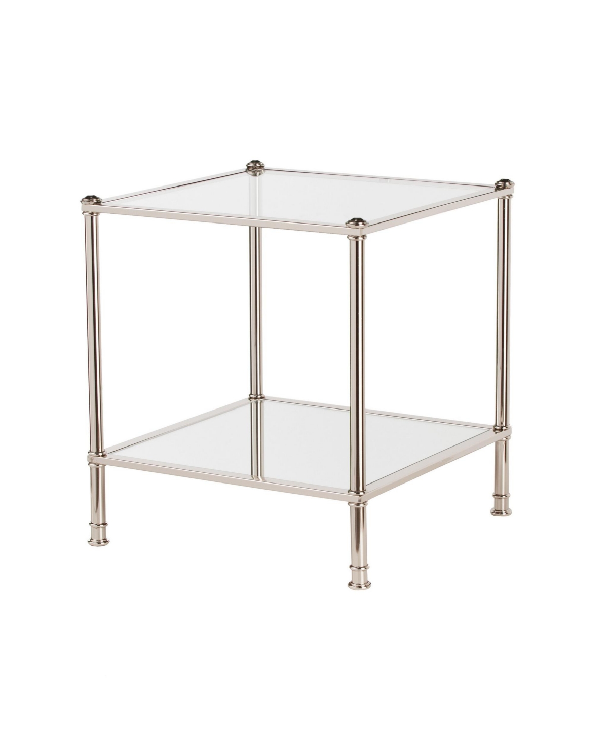 Click here for Glass and Iron Square Mirrored End Table for Livin... prices