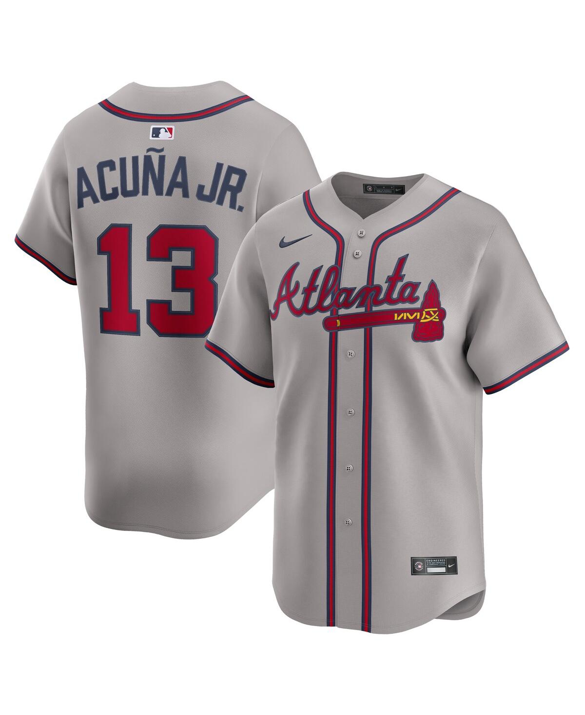 Click here for Nike Mens Ronald Acuna Jr. Gray Atlanta Braves Roa... prices