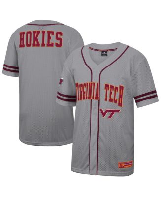 Colosseum Men's Gray Virginia Tech Hokies Free Spirited Baseball Jersey ...