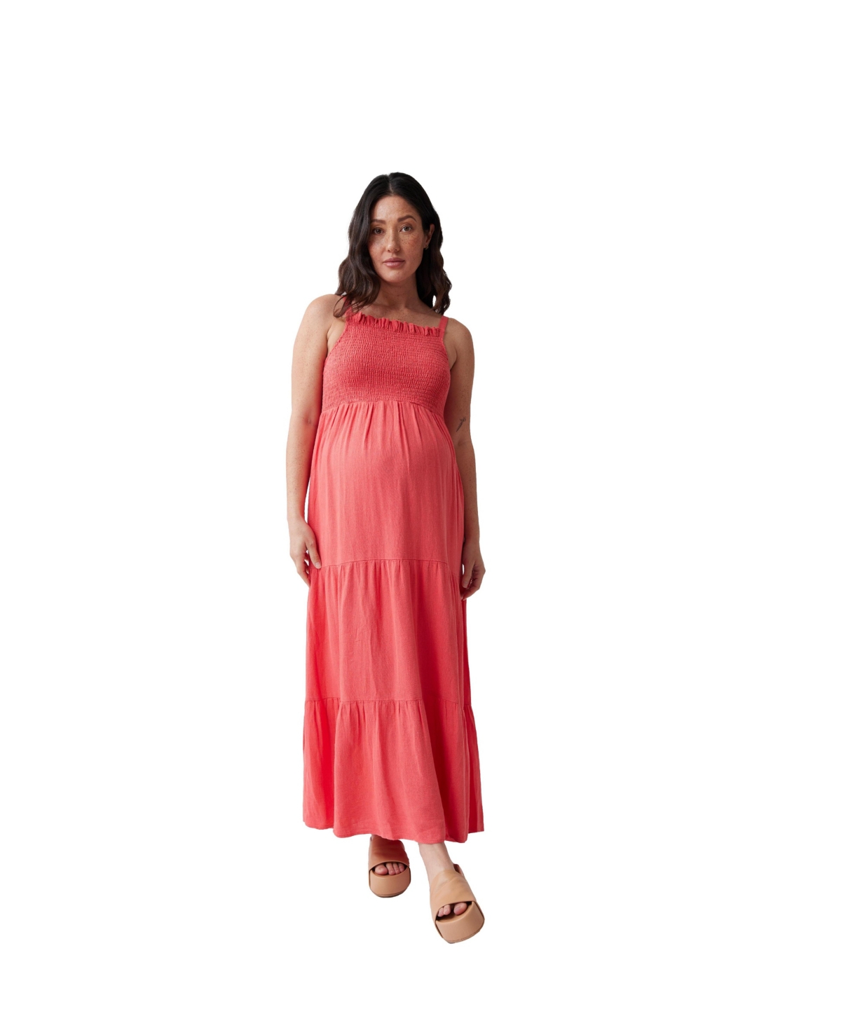Click here for Ingrid + Isabel Maternity Smocked Bodice Maxi Dres... prices