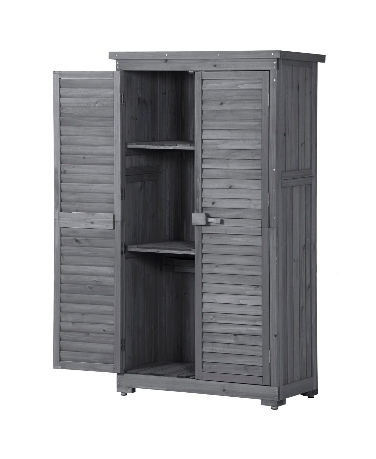 Click here for Wooden Garden Shed 3-tier Patio Storage Cabinet Ou... prices