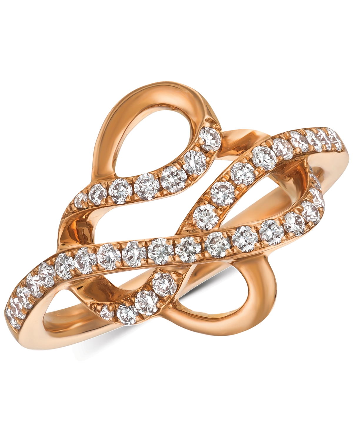 Click here for Le Vian Vanilla Diamond Openwork Swirl Ring (3/8 c... prices