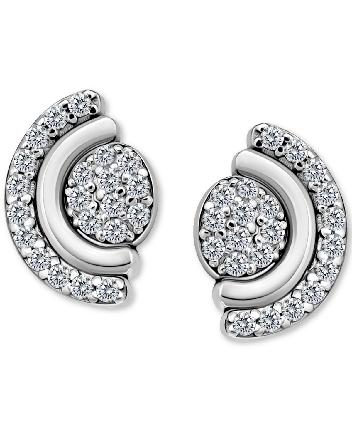 Click here for Giani Bernini Cubic Zirconia Pave Half Halo Stud E... prices