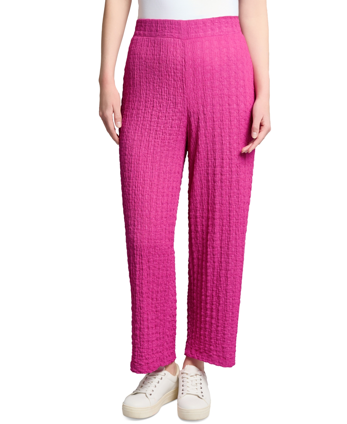 Click here for Jones New York Petite Textured Pull-On Wide-Leg Pa... prices