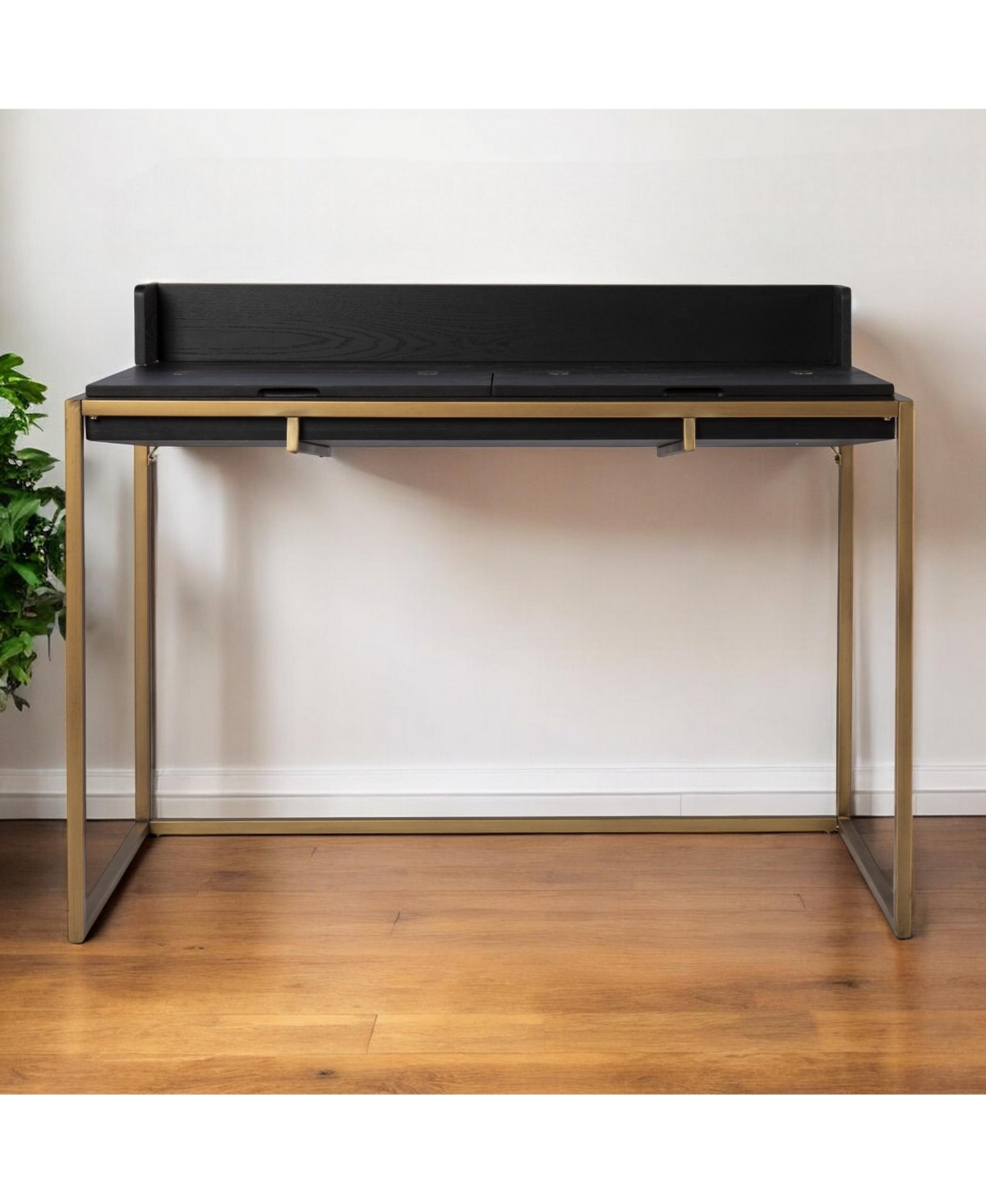 Click here for 46" Black And Gold Writing Desk - Multi prices