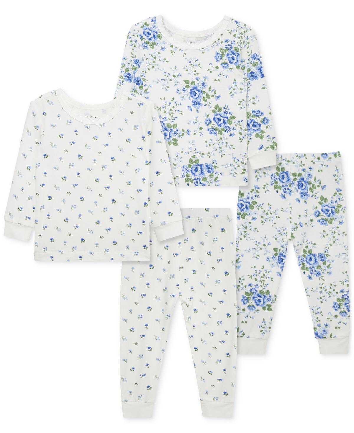 Click here for Little Me Baby Girls Toile Pajamas  4 Piece Set -... prices