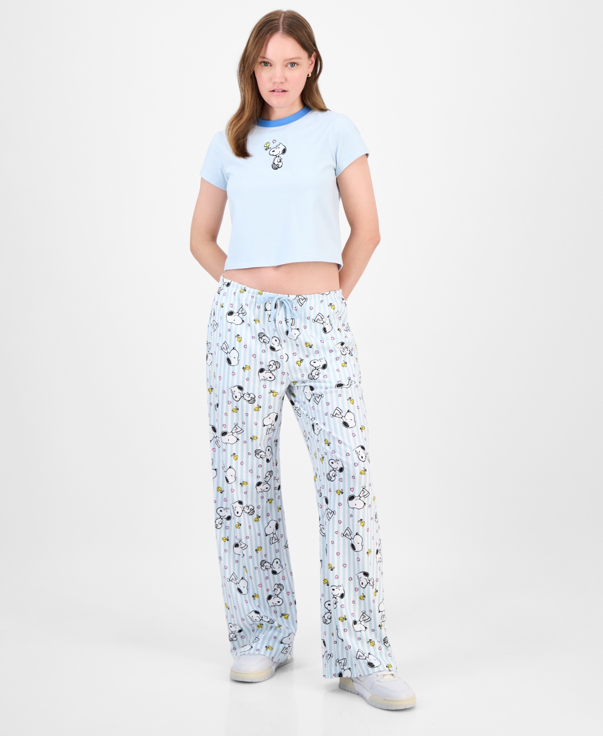 Click here for Love Tribe Juniors Snoopy Allover-Print Drawstring... prices