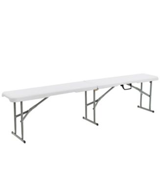 6 Feet Portable Picnic Folding Bench 550 lbs Limited with Carrying ...