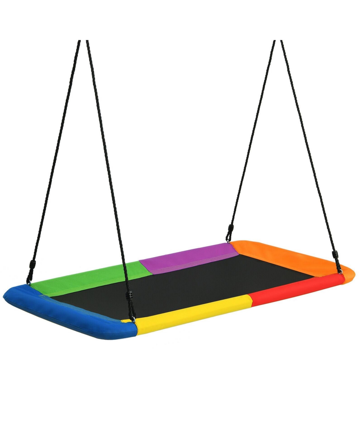 Click here for 60 Inches Platform Tree Swing Outdoor with 2 Hangi... prices