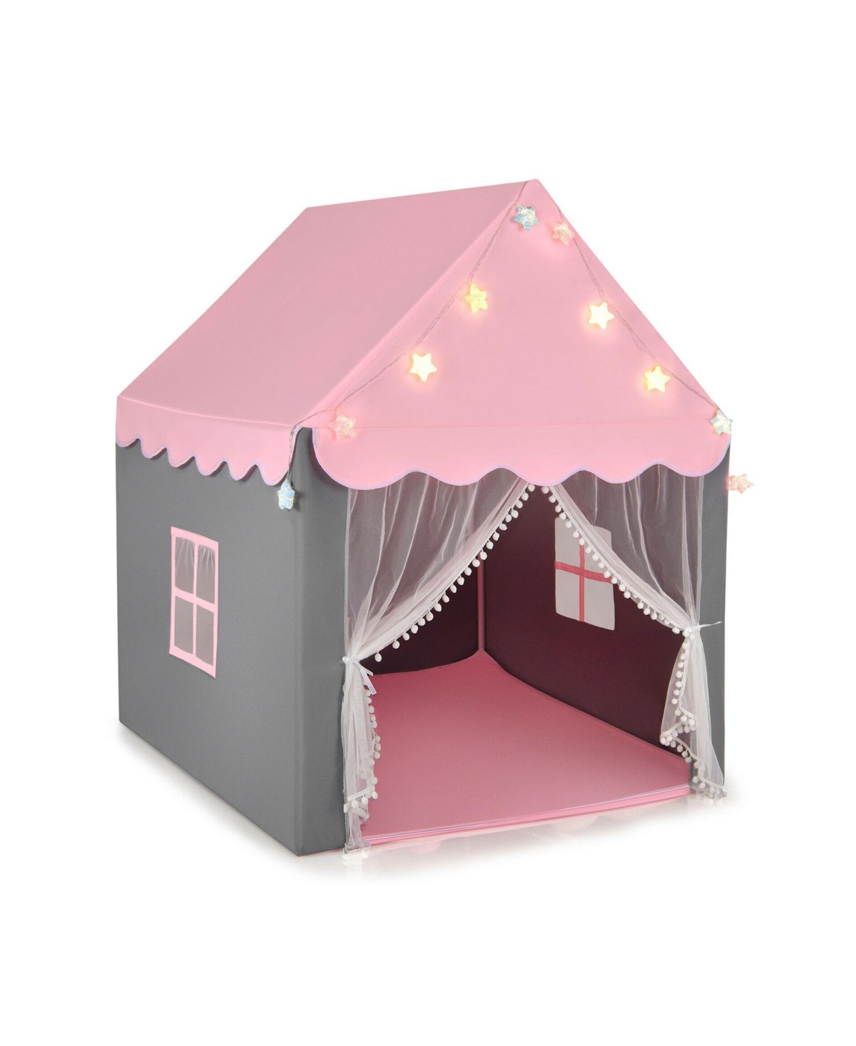 Click here for Kids Playhouse Tent with Star Lights and Mat - Pin... prices