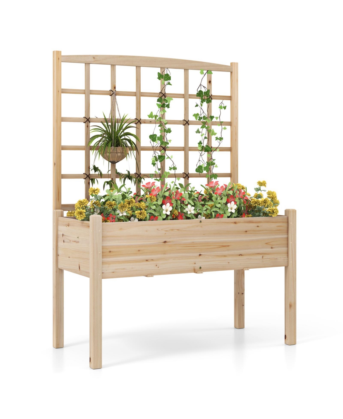 Click here for Raised Garden Bed with Lattice Trellis and Drainag... prices