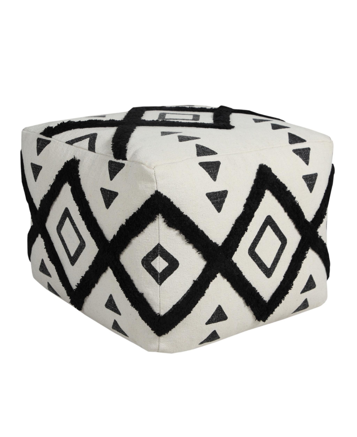 Click here for 18" White 100 Cotton Ottoman - Multi prices