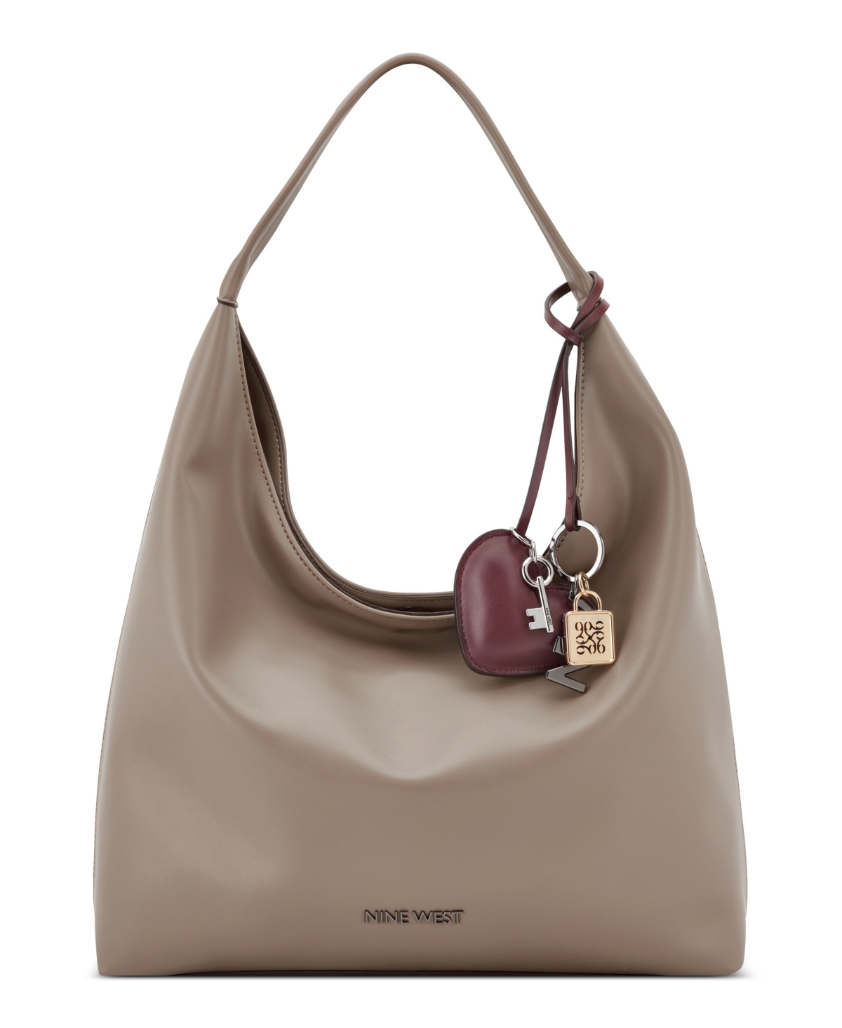 Click here for Nine West Keylee Large Hobo Bag - Dark Mushroom prices
