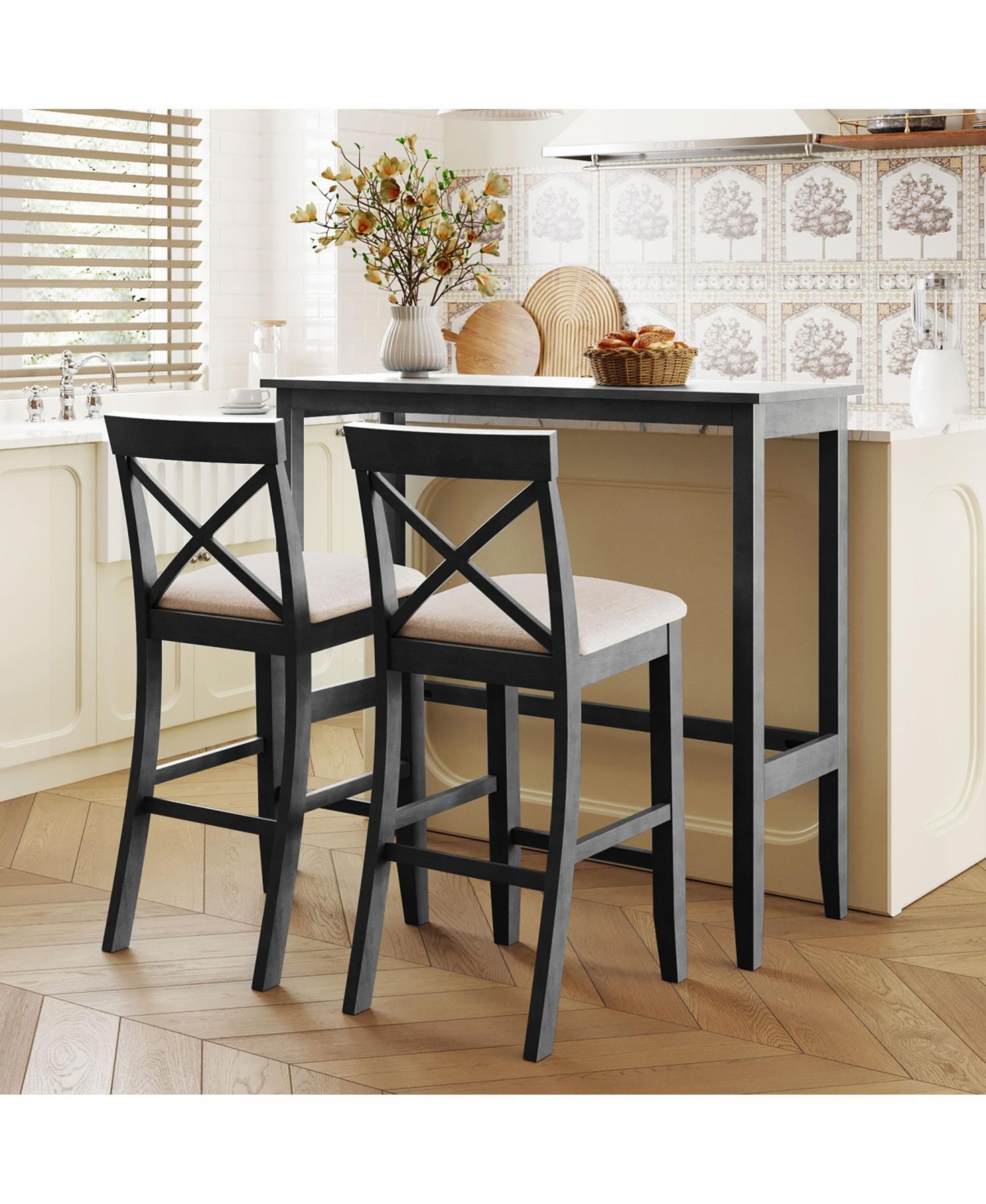 Click here for Streamdale Farmhouse Bar Height Dining Set with 2... prices