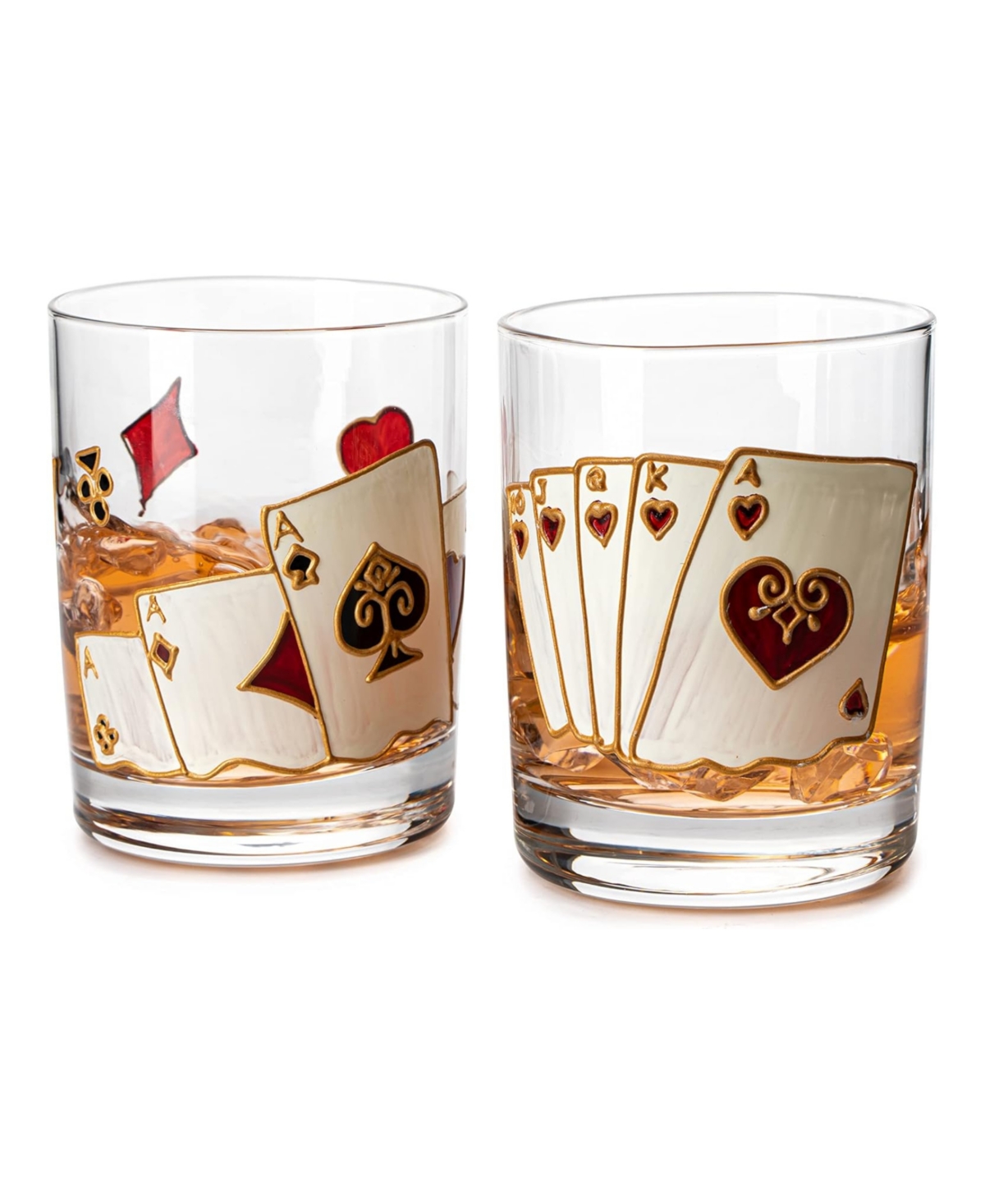 Click here for The Wine Savant Casino Whiskey Glasses  Set of 2 -... prices