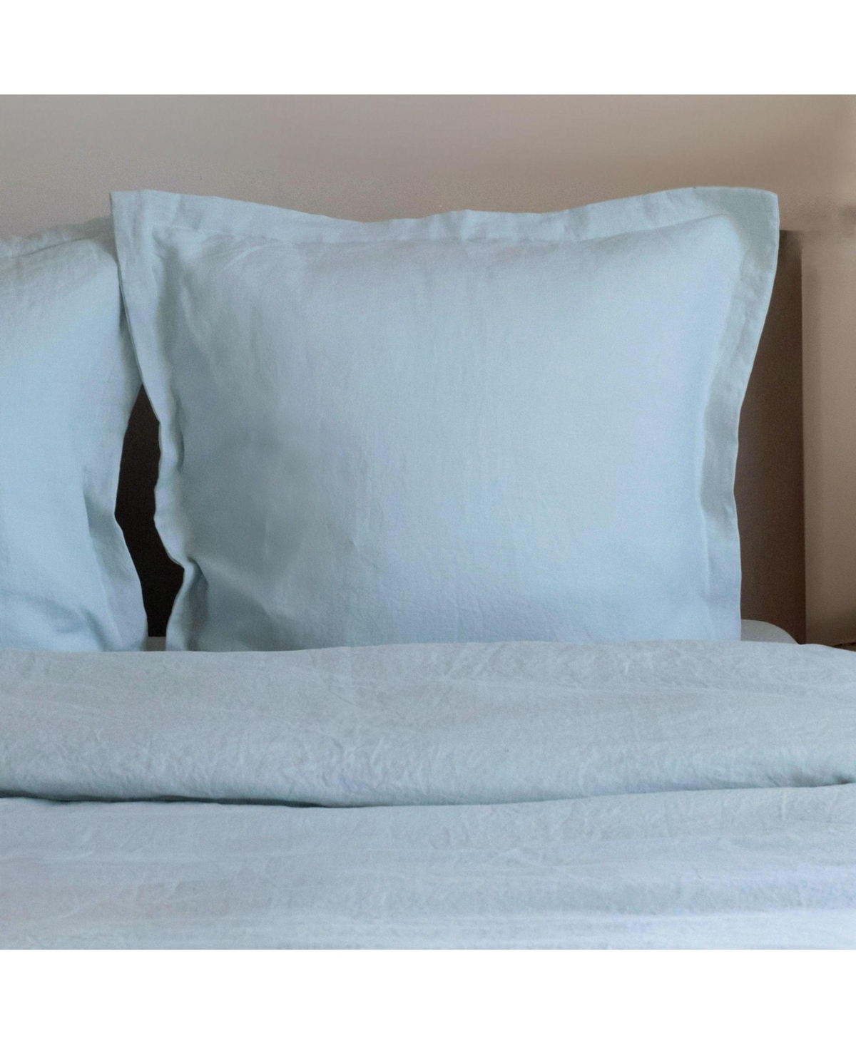 Click here for Flanged French Linen Euro Pillow - Wave prices