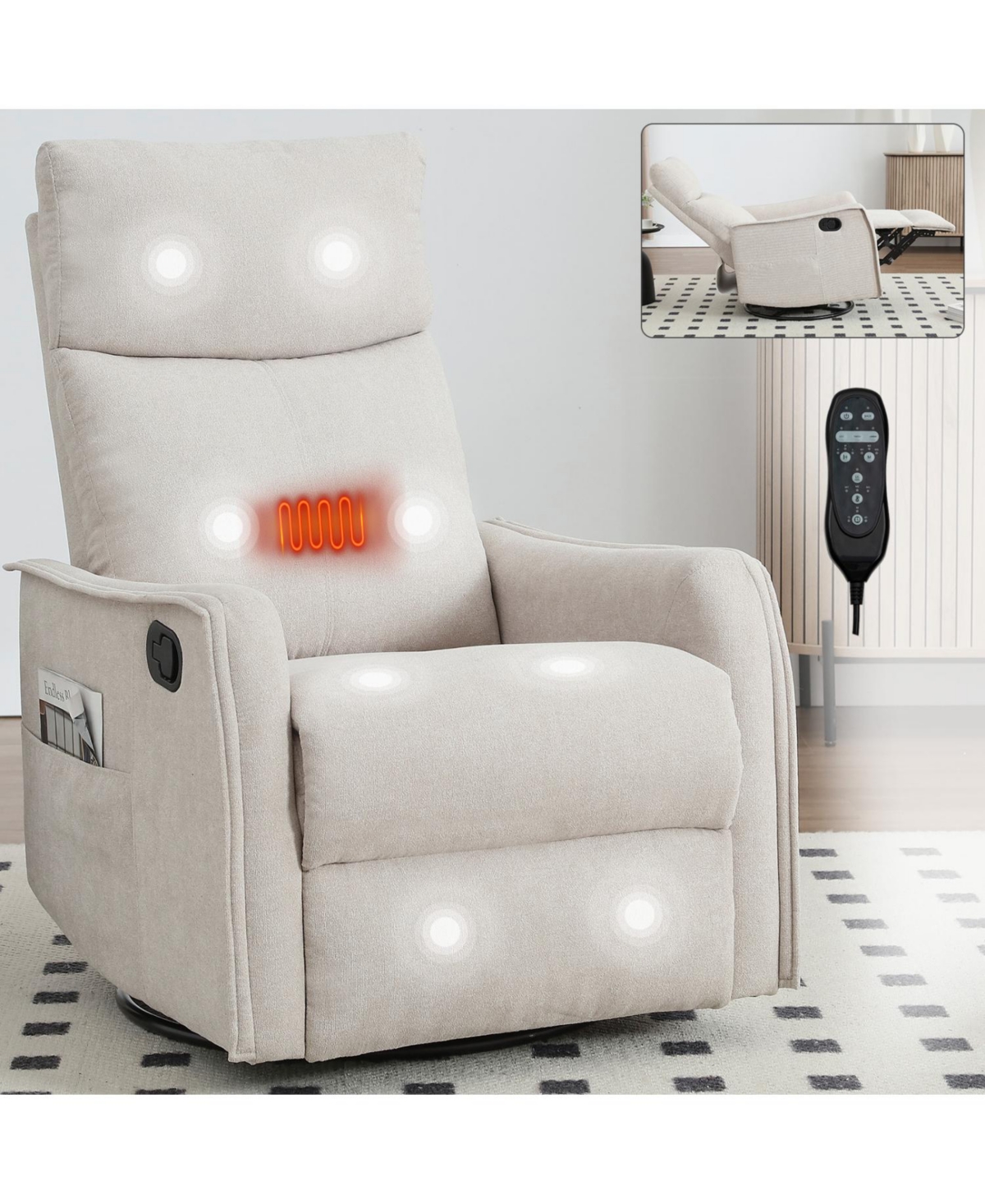 Click here for Streamdale Heat Massage Manual Recliner Chair with... prices