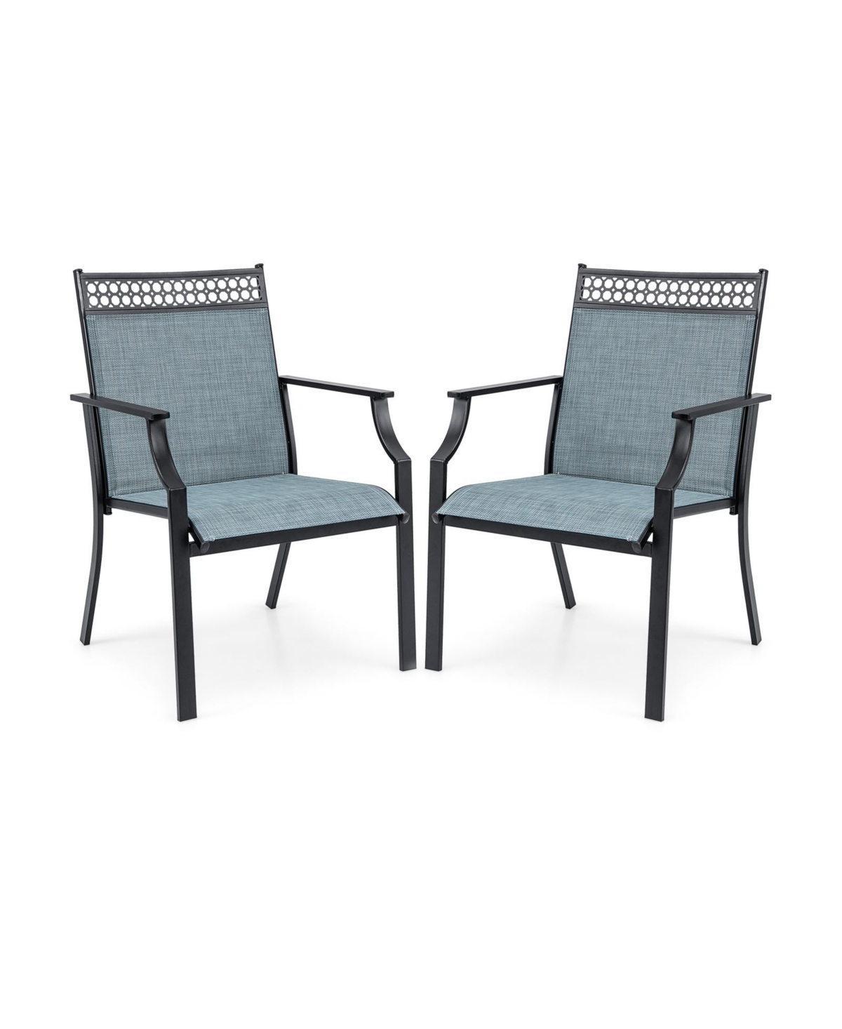 Click here for Patio Chairs Set of 2 with All Weather Breathable... prices