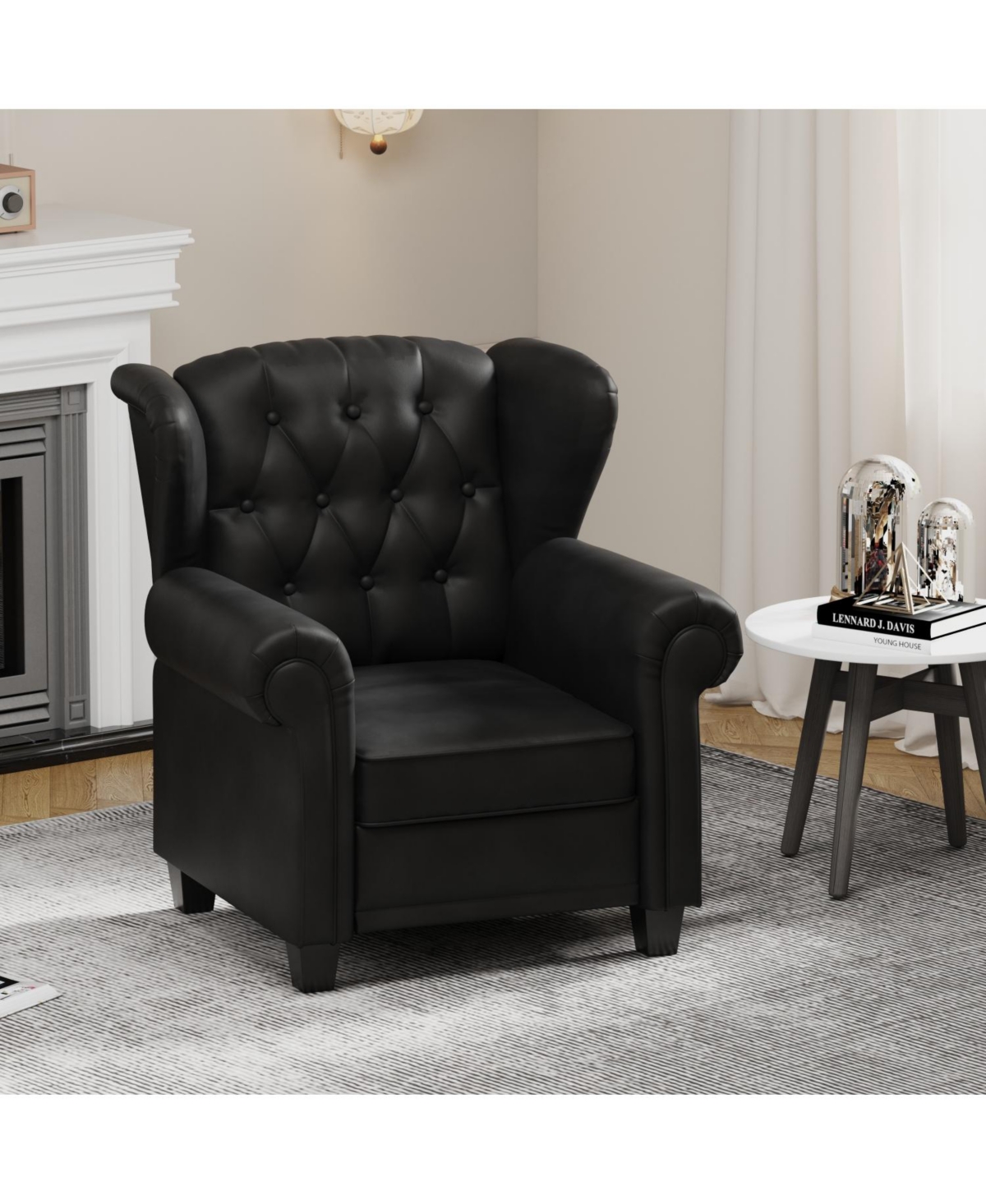 Click here for Modern Tufted Push Back Armchair Technical Leather... prices