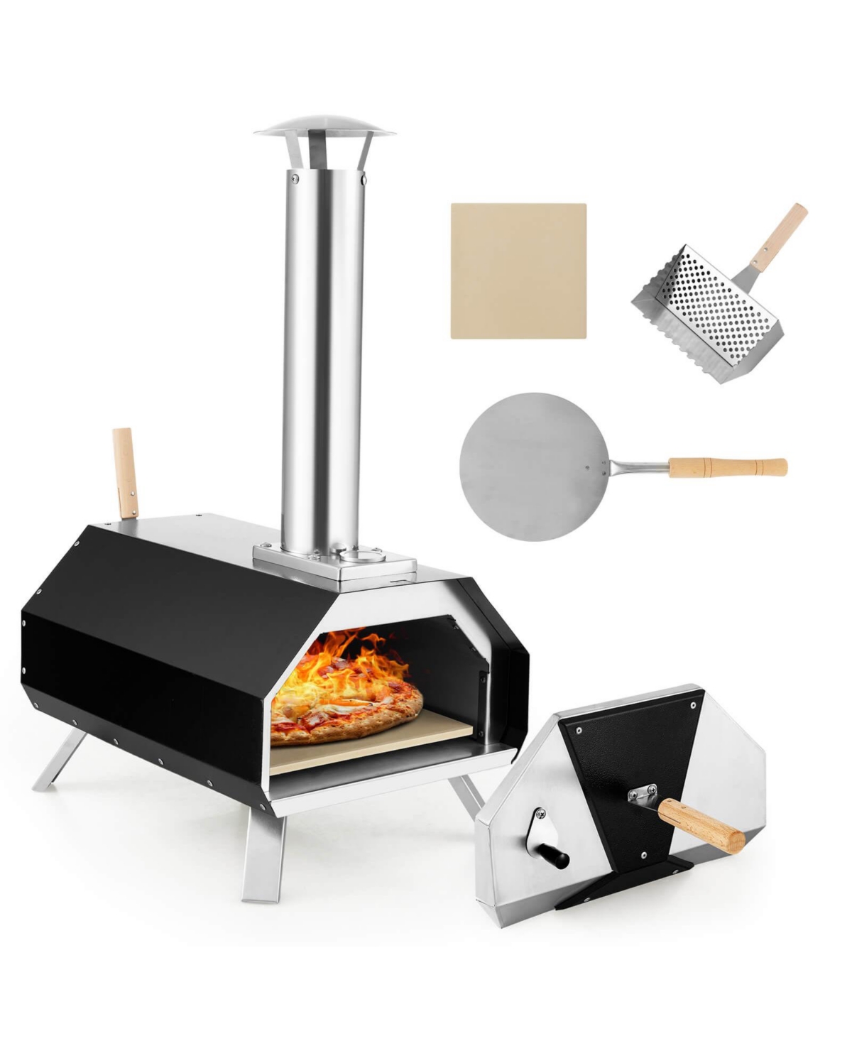 Click here for Outdoor Pizza Oven with Pizza Stone and Foldable L... prices