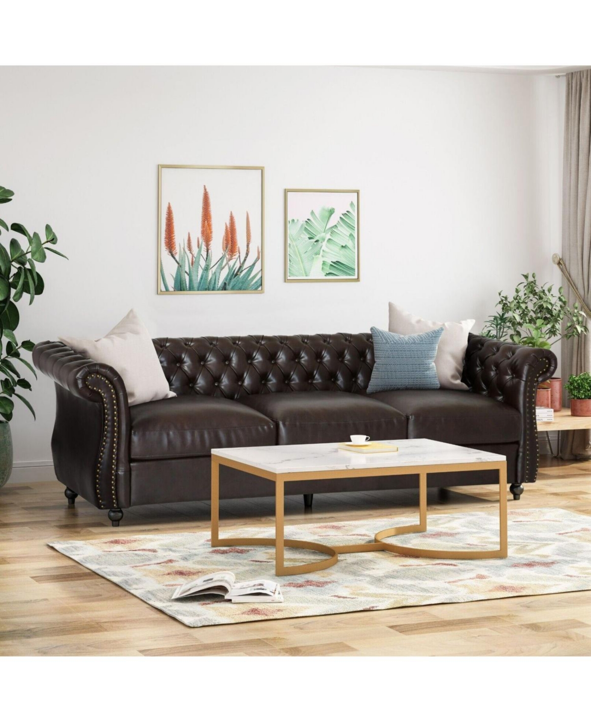 Click here for Streamdale Rich Brown 3-Seater Sofa Comfort And St... prices