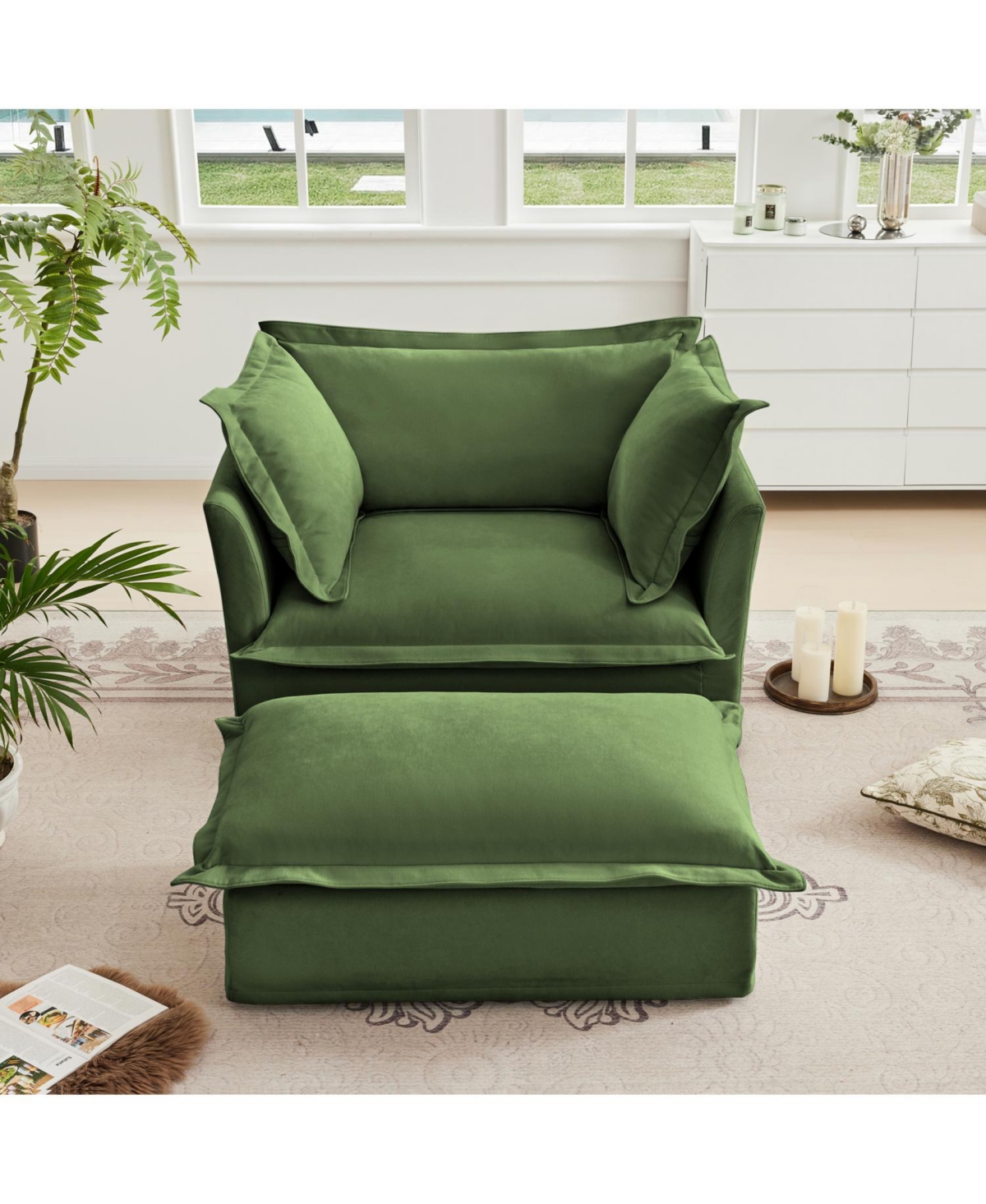 Click here for Streamdale Armchair with Ottoman  Deep Seat Chenil... prices