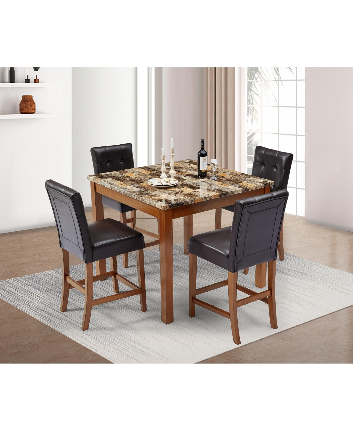 Click here for Streamdale Nordic Square Dining Table And Chair -... prices