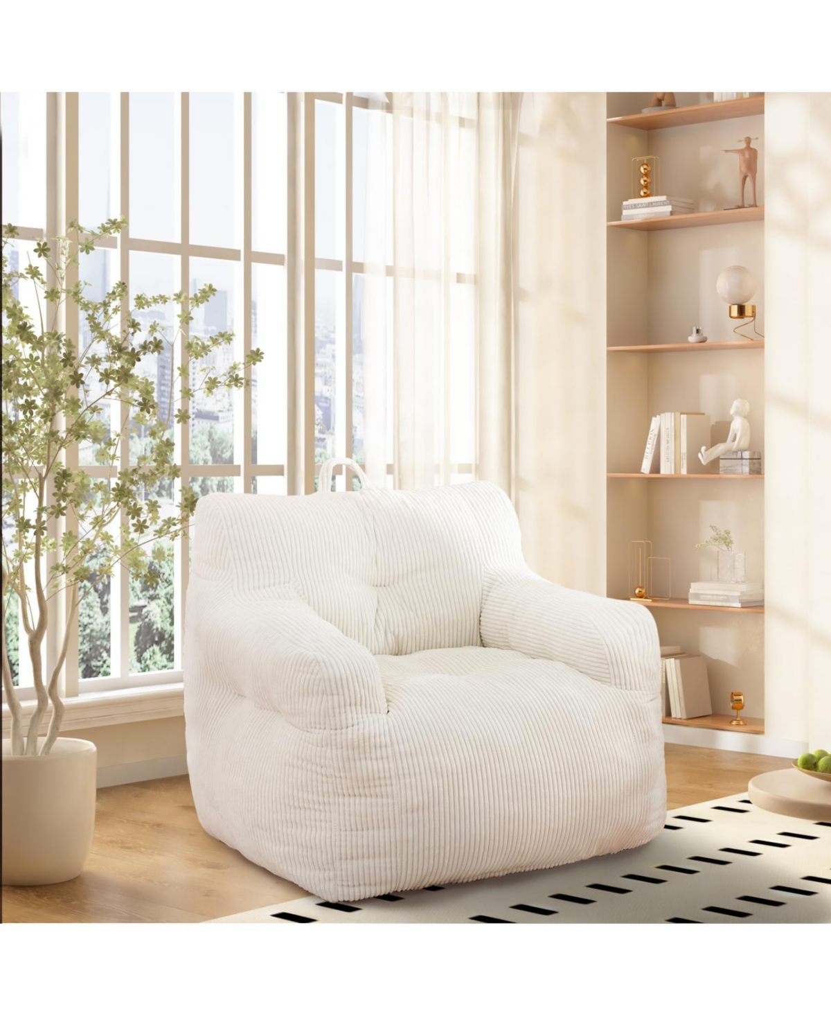 Click here for Streamdale Oversized Bean Bag Sofa with Memory Foa... prices