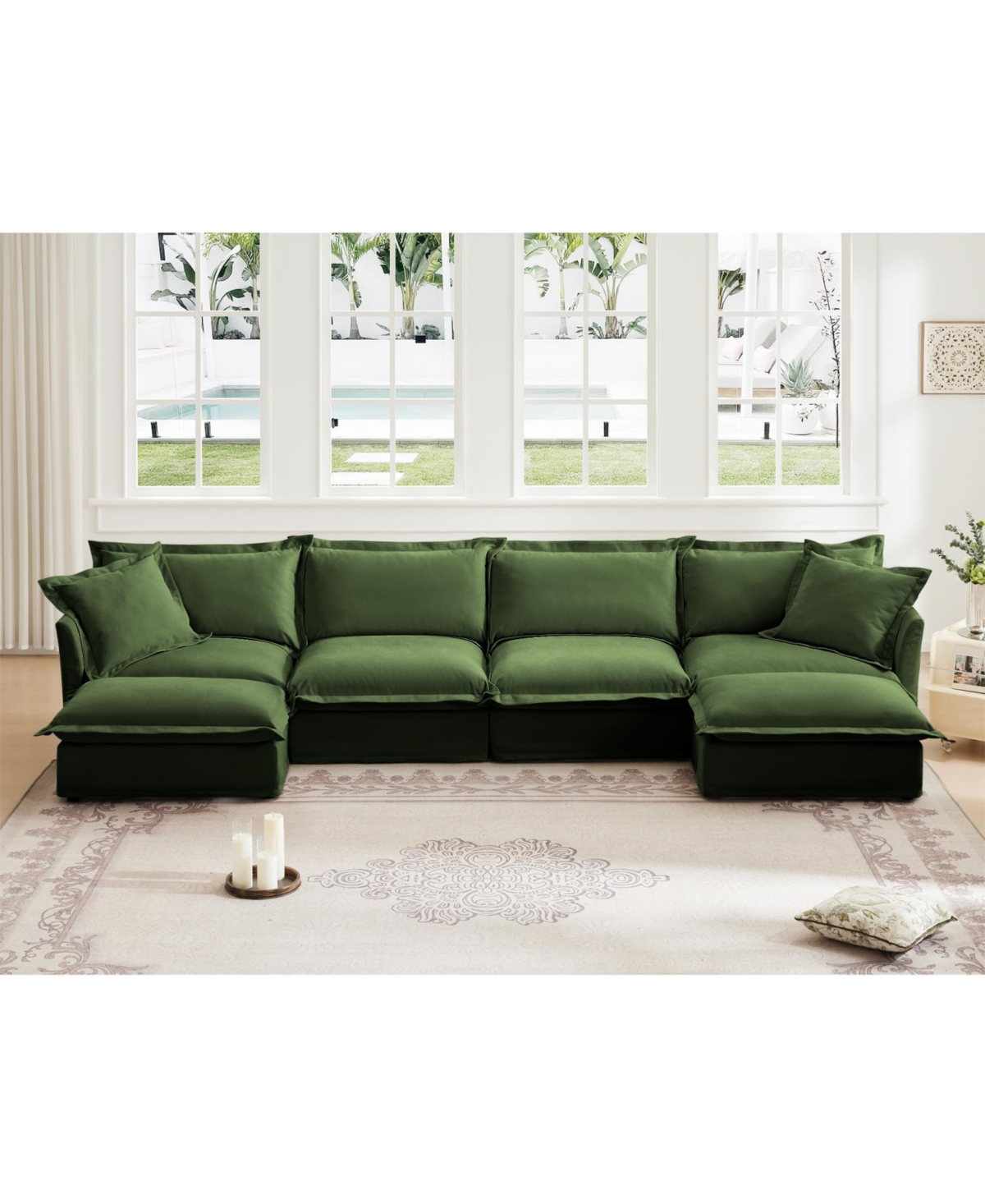 Click here for Streamdale Slipcovered U-Shape Sectional Sofa with... prices