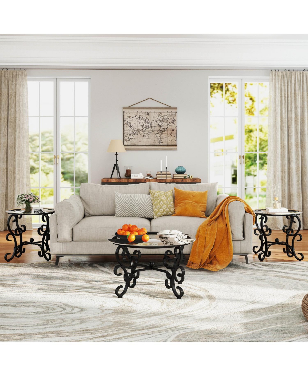 Click here for Streamdale Tempered Glass 3-Piece Coffee Table Set... prices