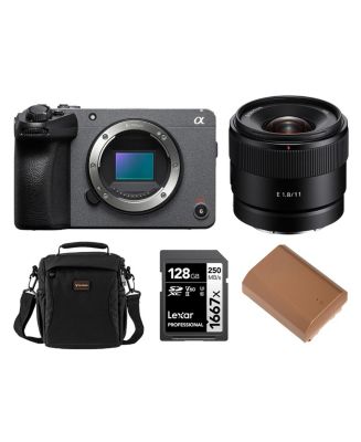 Sony FX30 Super 35 Cinema Line Camera with E 11mm f/1.8 Lens, NP-FZ100 ...