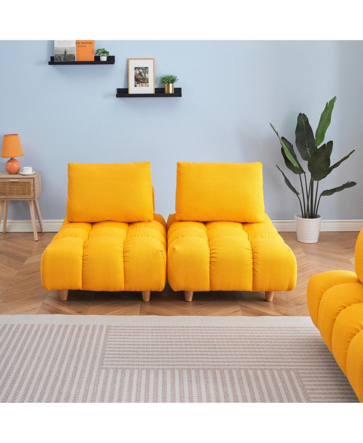 Click here for Streamdale 60" Teddy Fabric Sofa  Spacious Co... prices