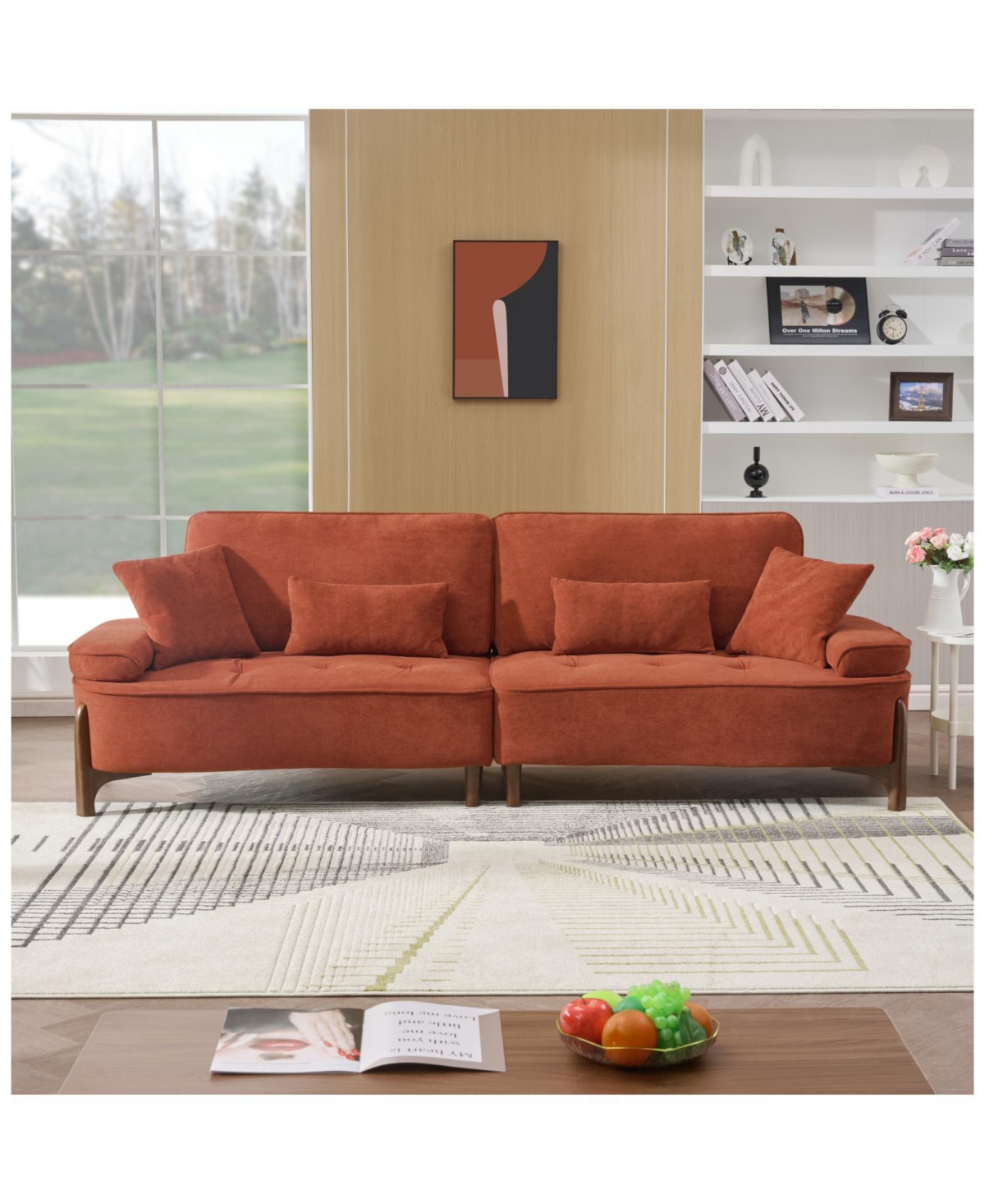 Click here for Streamdale Cozy Deep-Seated Sofa with Pillow (103&... prices