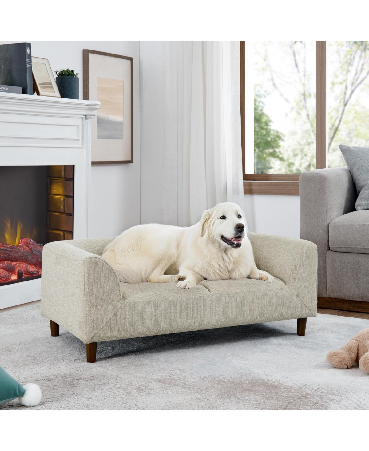 Click here for Streamdale Modern Rectangular Pet Sofa with Backre... prices