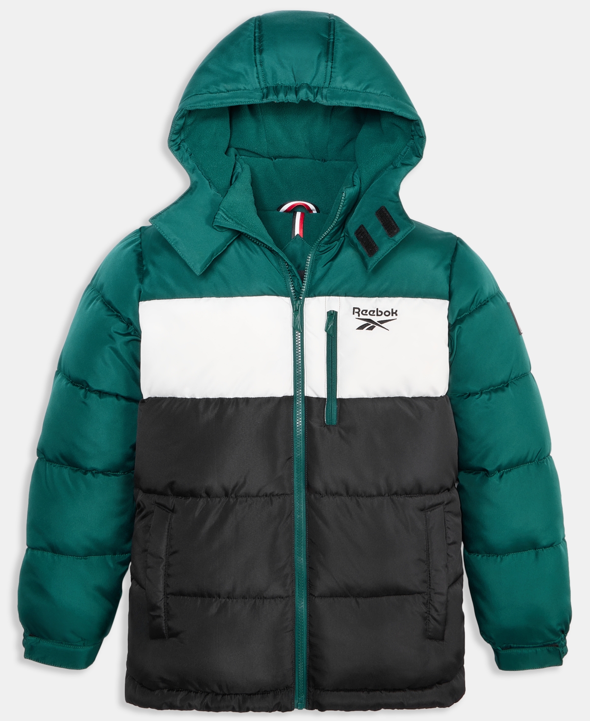 Reebok Toddler and Little Boys Promo Puffer Jacket - Forest Green