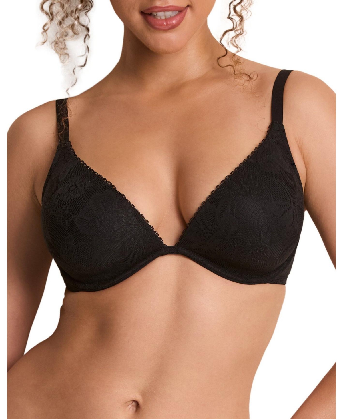 Click here for Adore Me Womens Maren Push Up Plunge Bra - Black prices