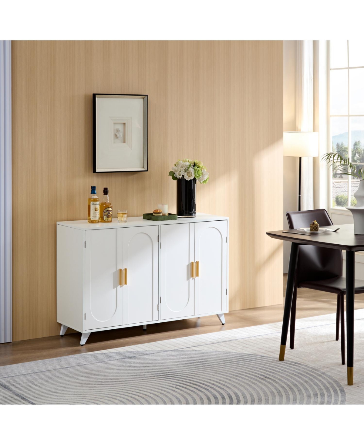 Click here for Streamdale Modern 4-Door Buffet Cabinet with Remov... prices