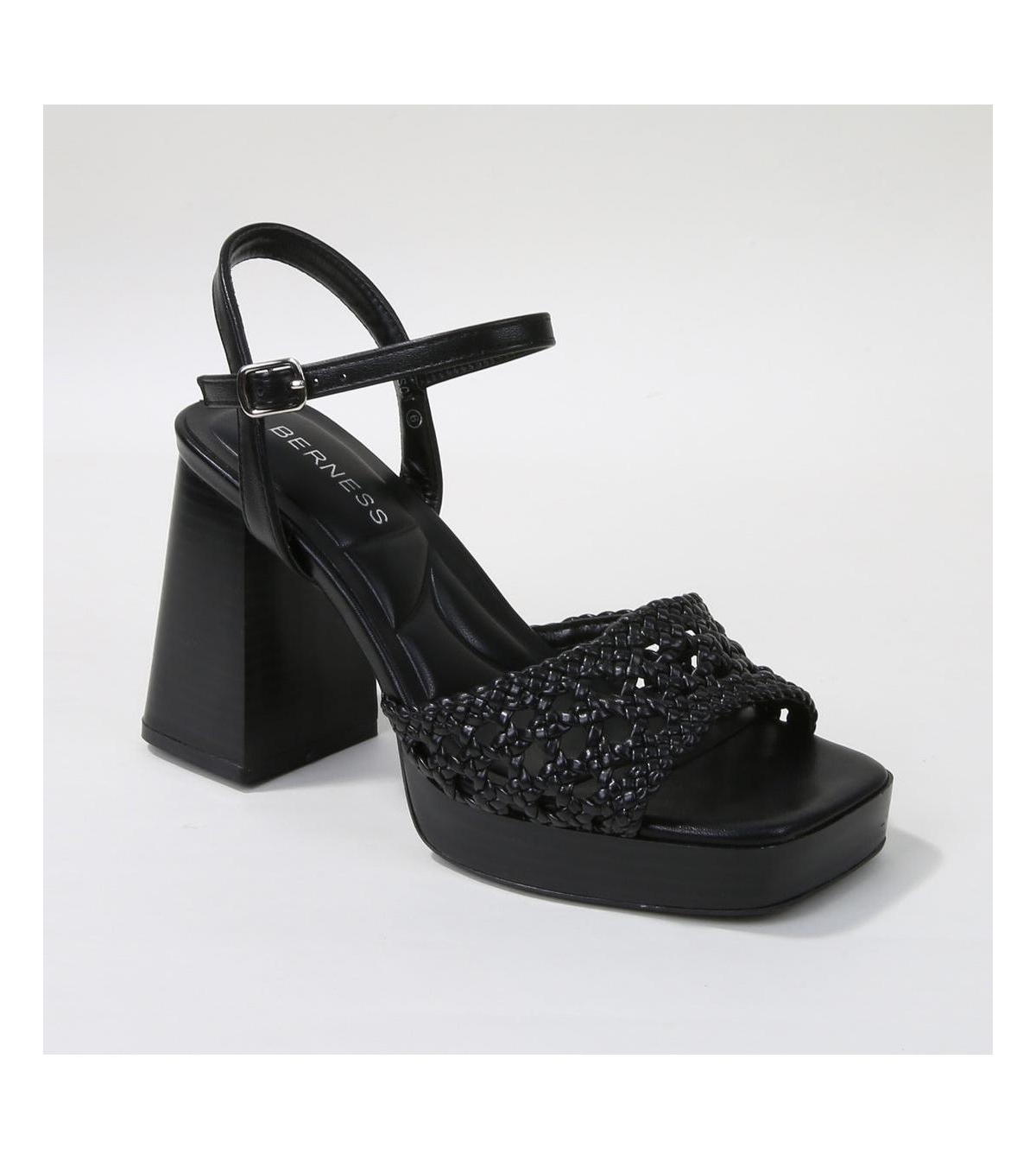 Click here for Hudson Woven Platform Sandal - Black prices