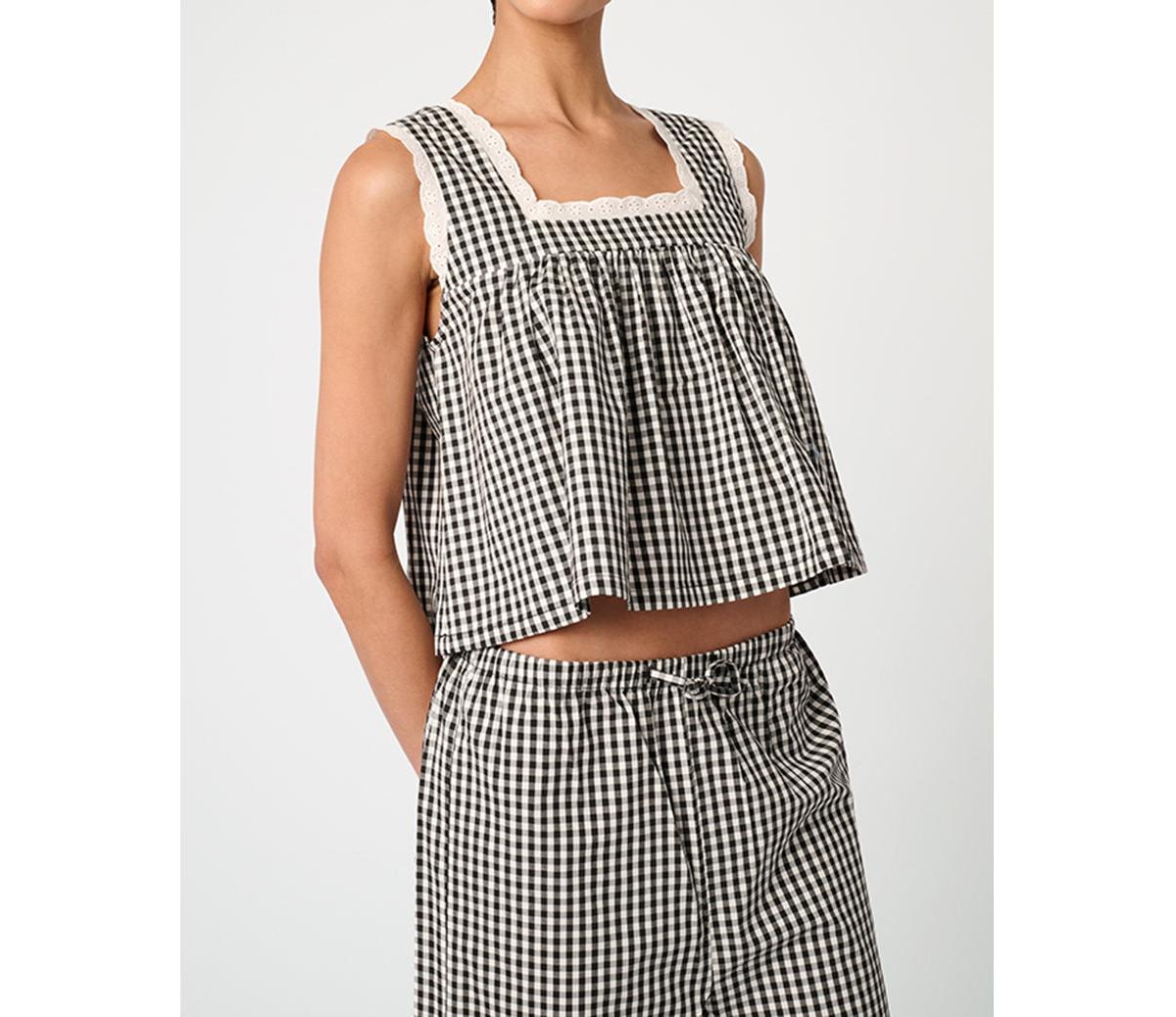 Click here for WeWoreWhat Womens Square Neck Baby Doll Top - Blac... prices